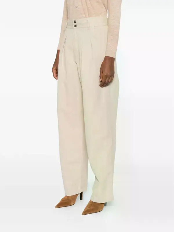 MARANT ETOILE Nadine Pleated Trousers - Neutrals
