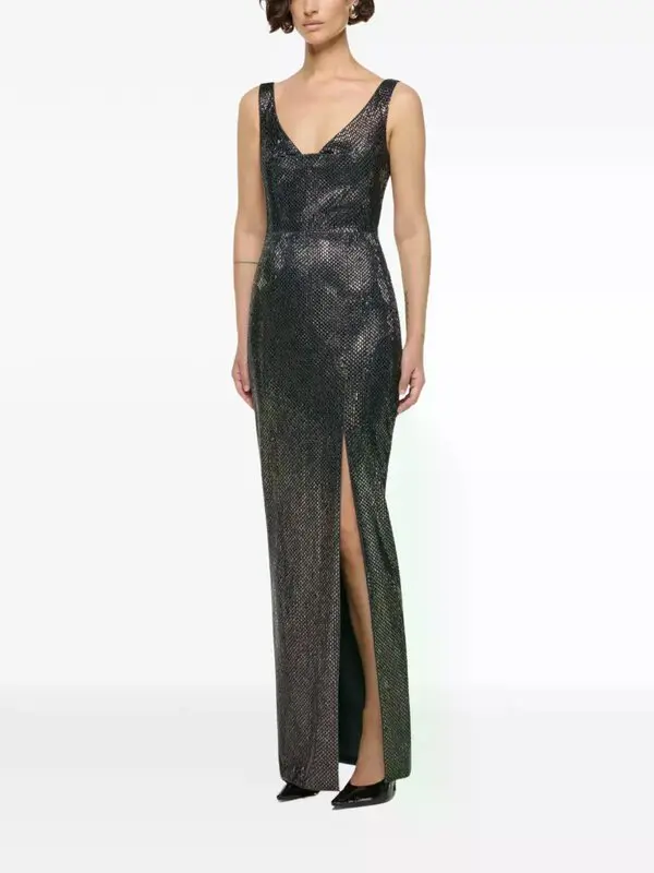 Roland Mouret Draped-neck Sleeveless Maxi Dress