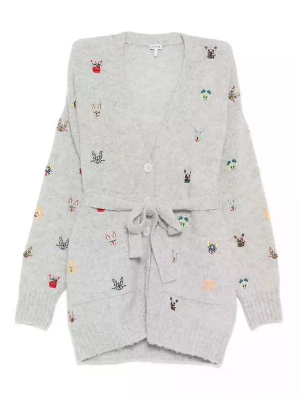 Loewe Animal-embroidered Cardigan