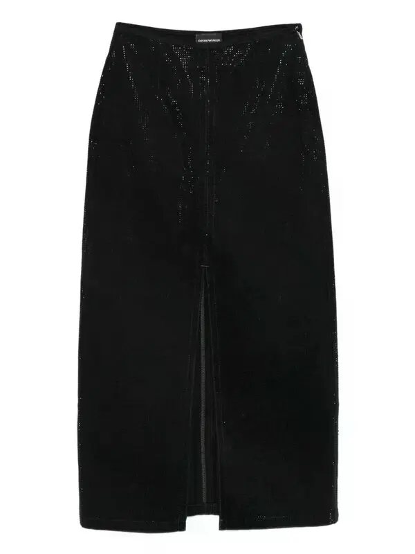 Emporio Armani Slit Midi Skirt - Black