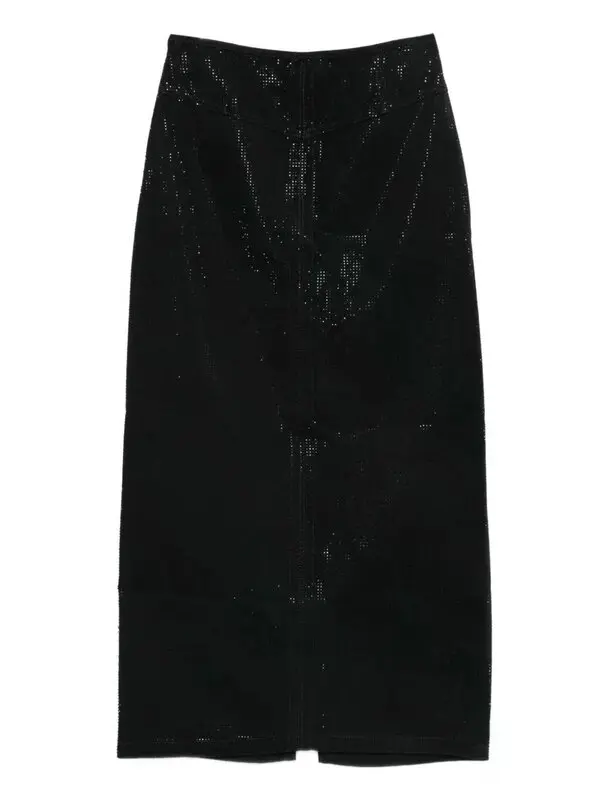 Emporio Armani Slit Midi Skirt - Black