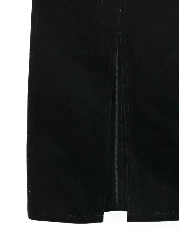 Emporio Armani Slit Midi Skirt - Black