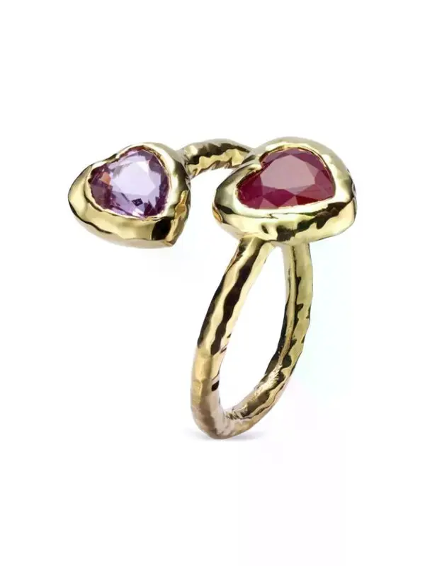 OCTAVIA ELIZABETH Moi Et Toi Sapphire And Ruby Ring