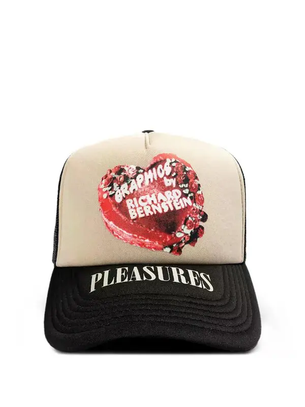 PLEASURES Logo-print Baseball Cap - Black