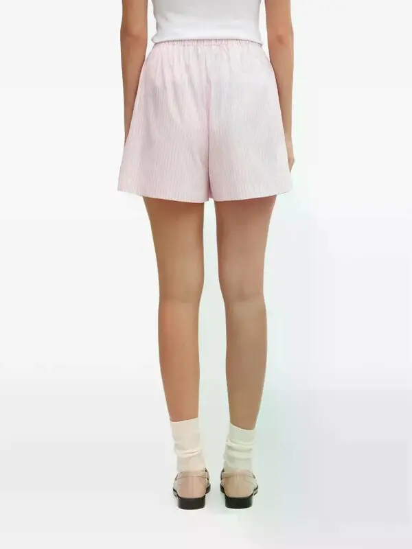 SPORTY & RICH Hotel Eden Roc Striped Shorts - Pink