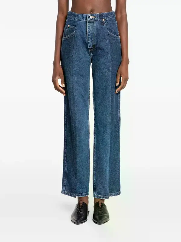 E.L.V. DENIM Paneled Boyfriend Jeans