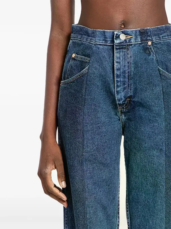 E.L.V. DENIM Paneled Boyfriend Jeans