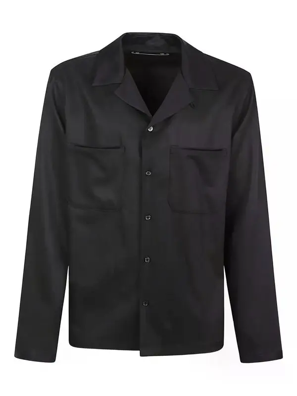 GOLDEN GOOSE Shirt In Wool Twill With Satin Details