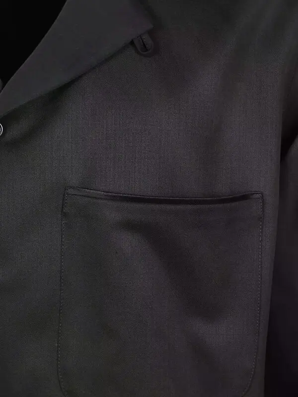 GOLDEN GOOSE Shirt In Wool Twill With Satin Details