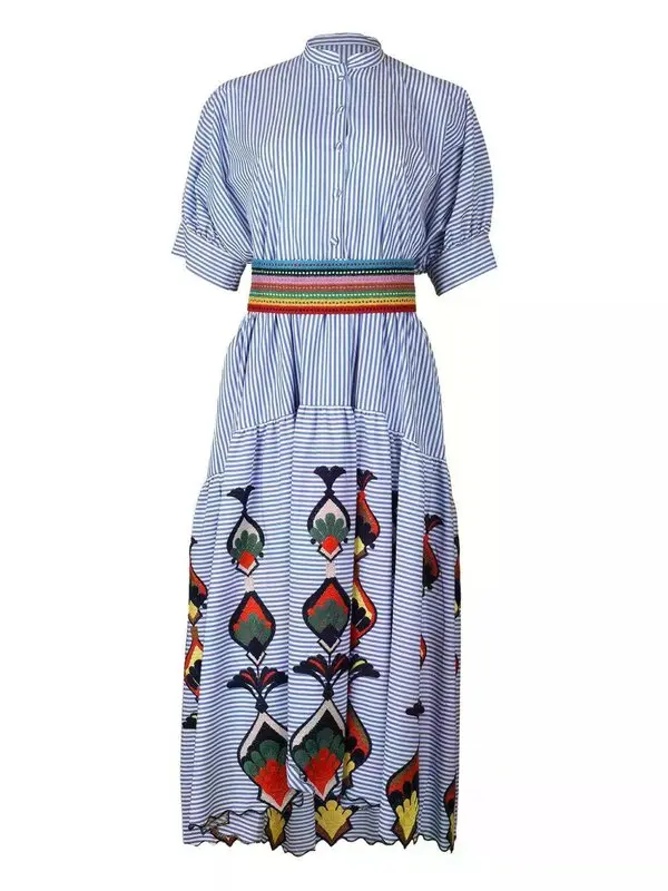 MAISON COMMON Stripe-pattern Midi Dress