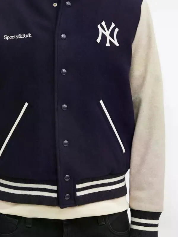 SPORTY & RICH Striped Logo Jacket