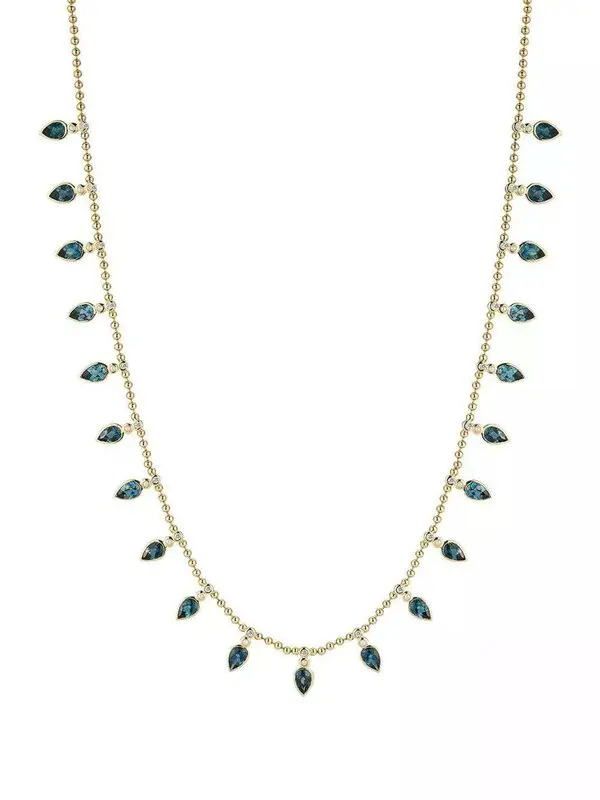 STORROW JEWELRY Pearl, Diamond, And Topaz Collar Necklace - Gold