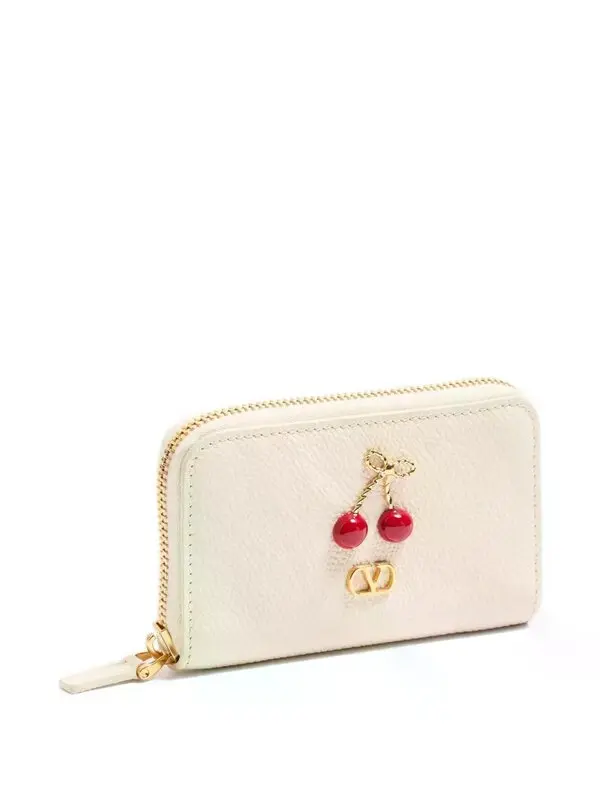 Valentino Garavani Cherryfic Zip Wallet - Neutrals