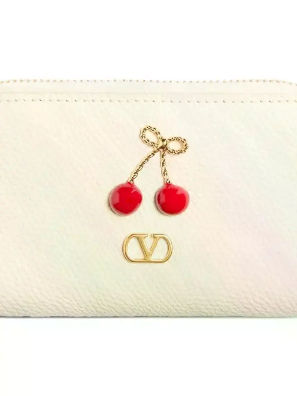 Valentino Garavani Cherryfic Zip Wallet - Neutrals