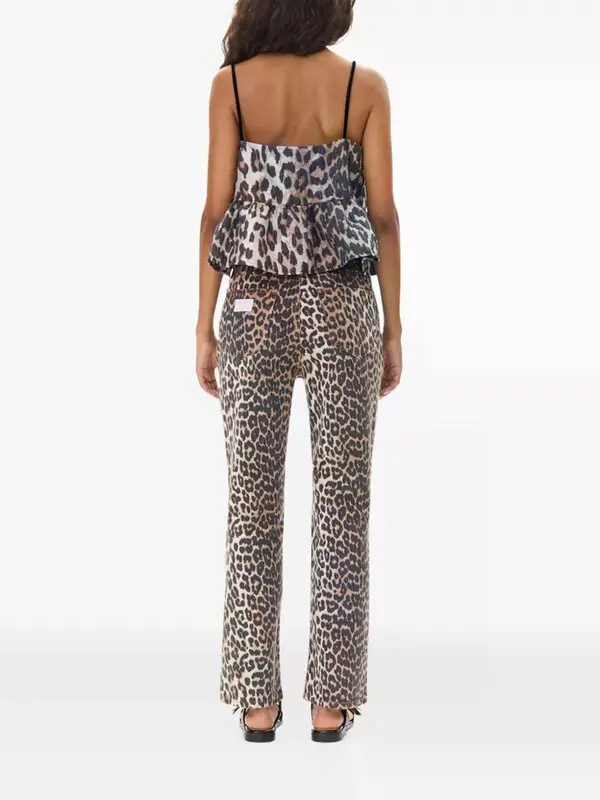 GANNI Leopard-print Top