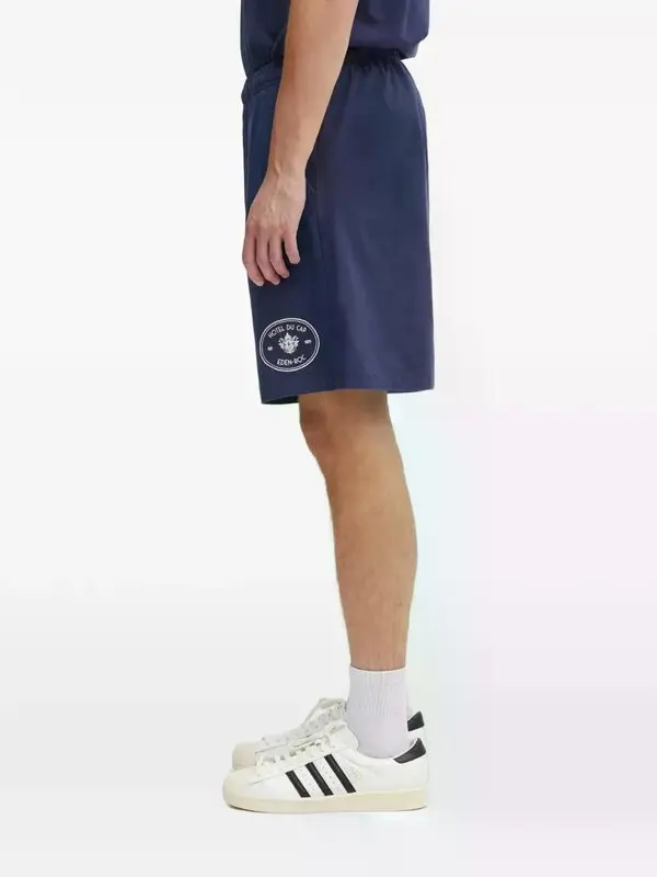 SPORTY & RICH Logo Graphic Shorts