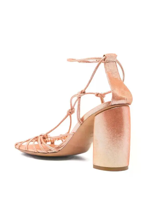 FORTE_FORTE Knot-detail Heeled Sandals - Pink