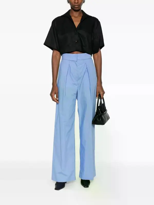 FORTE_FORTE Pleated Trousers - Blue