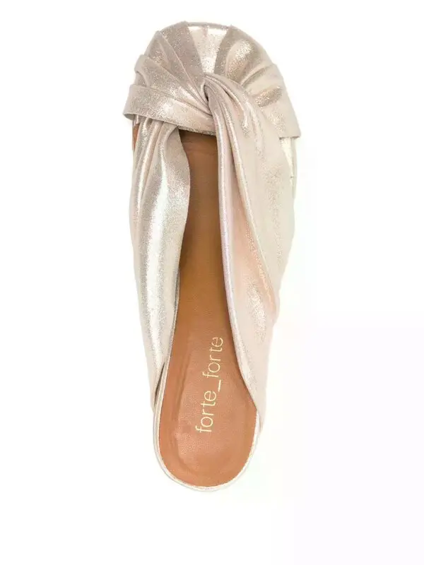 FORTE_FORTE Twisted Block-heel Sandals