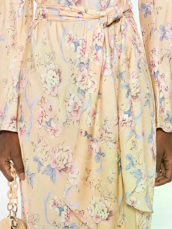 FORTE_FORTE Floral Tie Maxi Dress