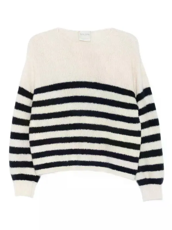 FORTE_FORTE Striped Pullover Sweater