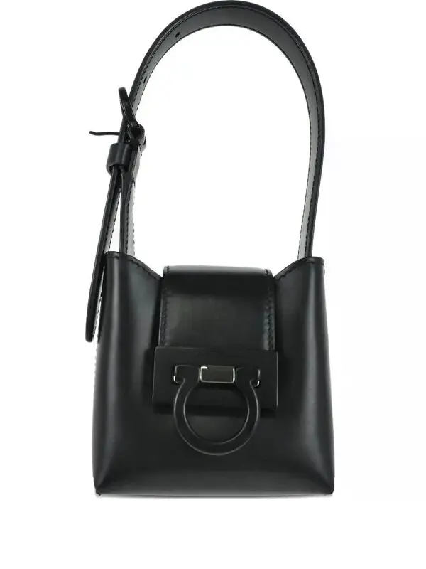 Prada 2010s Gancini Leather Shoulder Bag