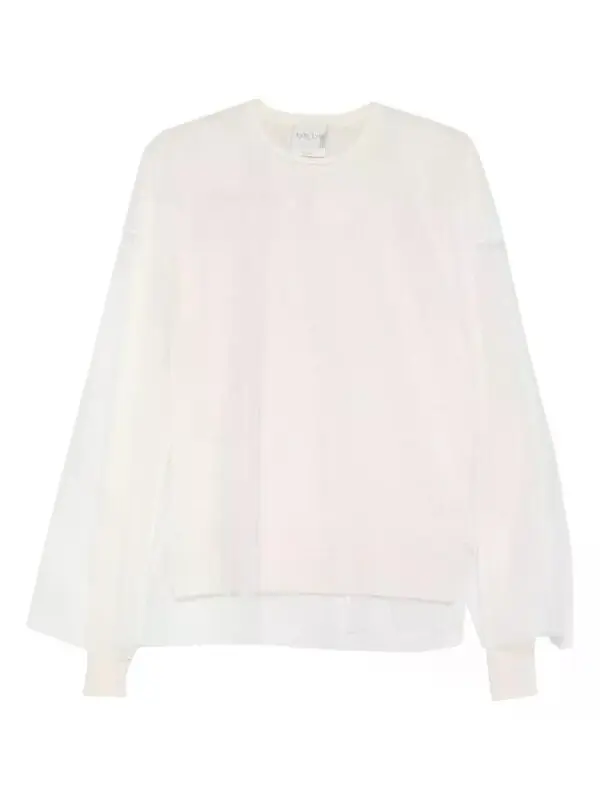 FORTE_FORTE Sheer-panel Sweater
