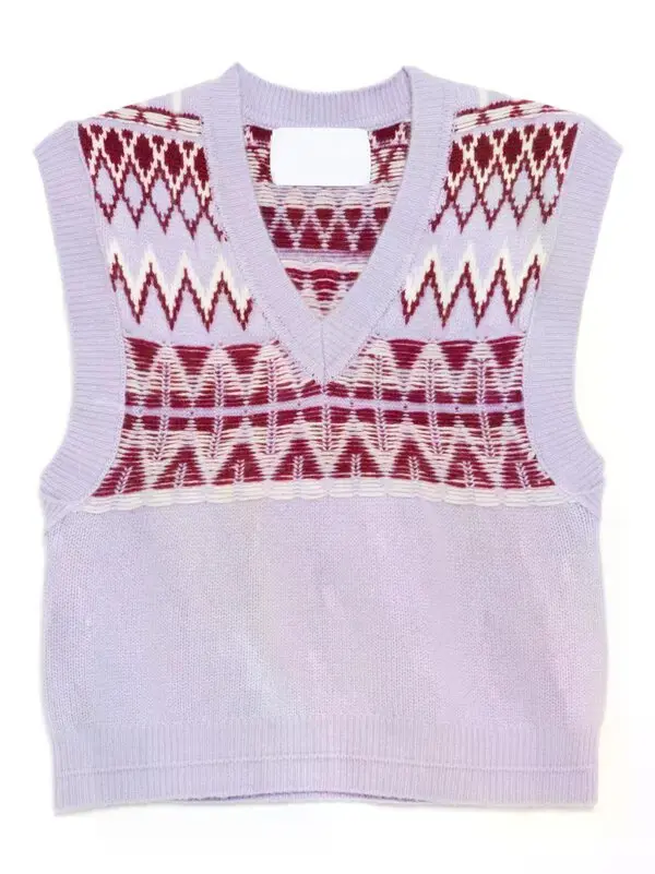 CUDDLEUP Cashmere Vest - Purple