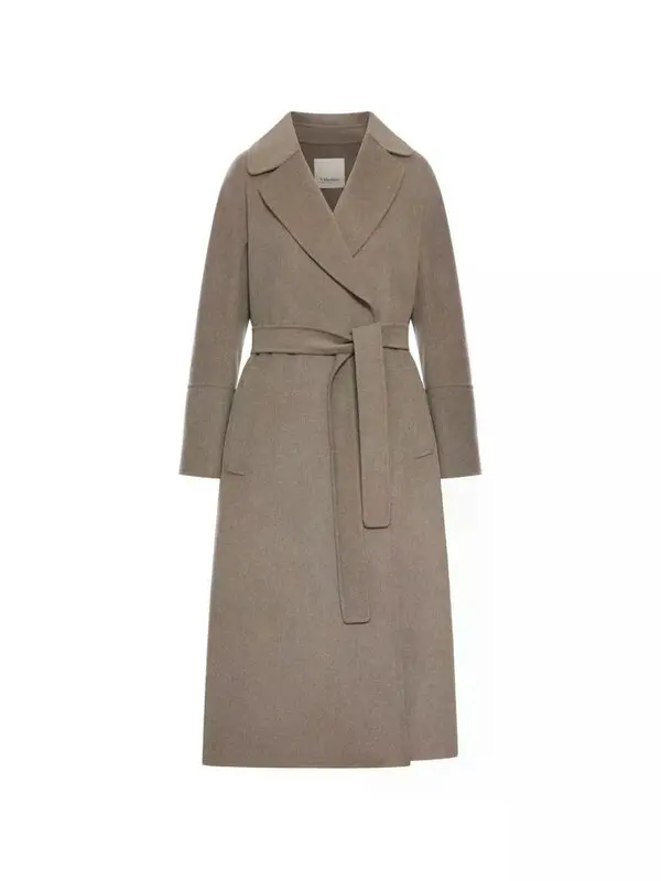 Max Mara Belted Wrap Coat - Brown