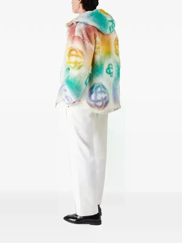 Casablanca Monogram Hooded Jacket - White