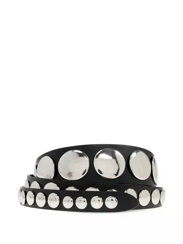 IRO PARIS Studded Leather Belt - Black