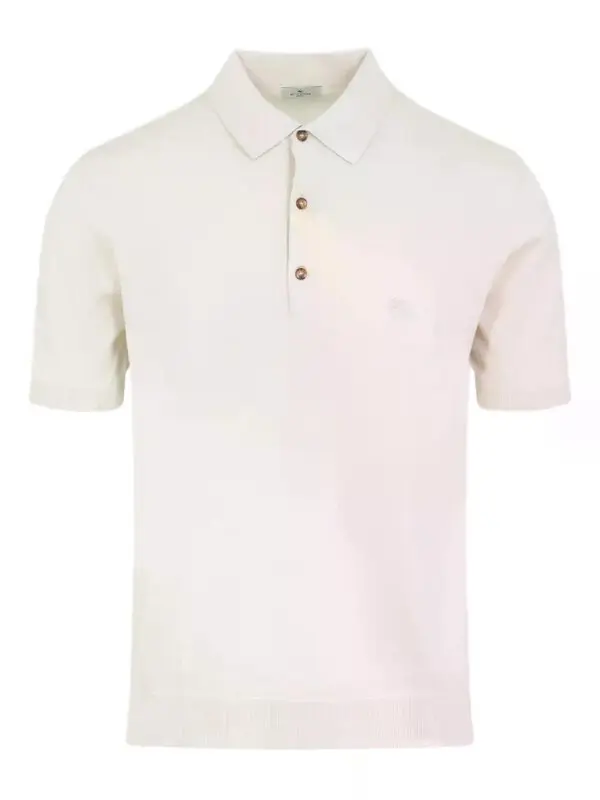 Etro Buttoned Short-sleeve Polo Shirt - Neutrals