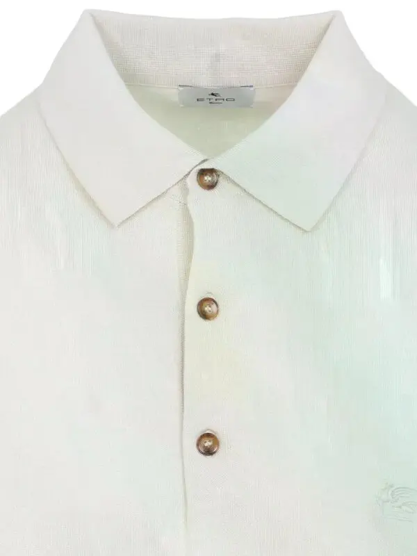 Etro Buttoned Short-sleeve Polo Shirt - Neutrals