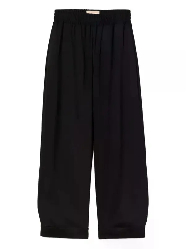 Plan C Cropped Wide-leg Trousers