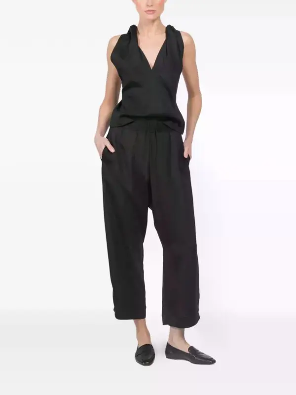 Plan C Cropped Wide-leg Trousers