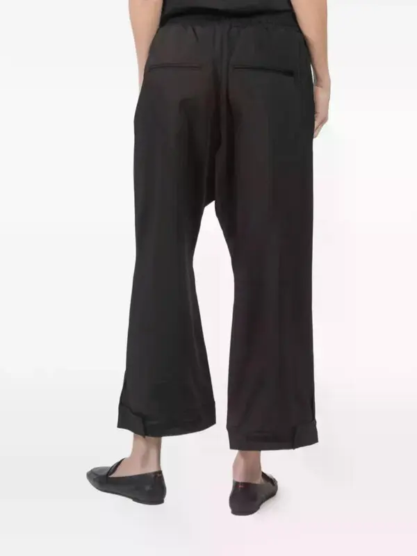 Plan C Cropped Wide-leg Trousers