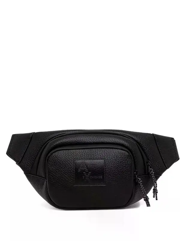Armani Exchange Logo Embossed Belt Bag - Black