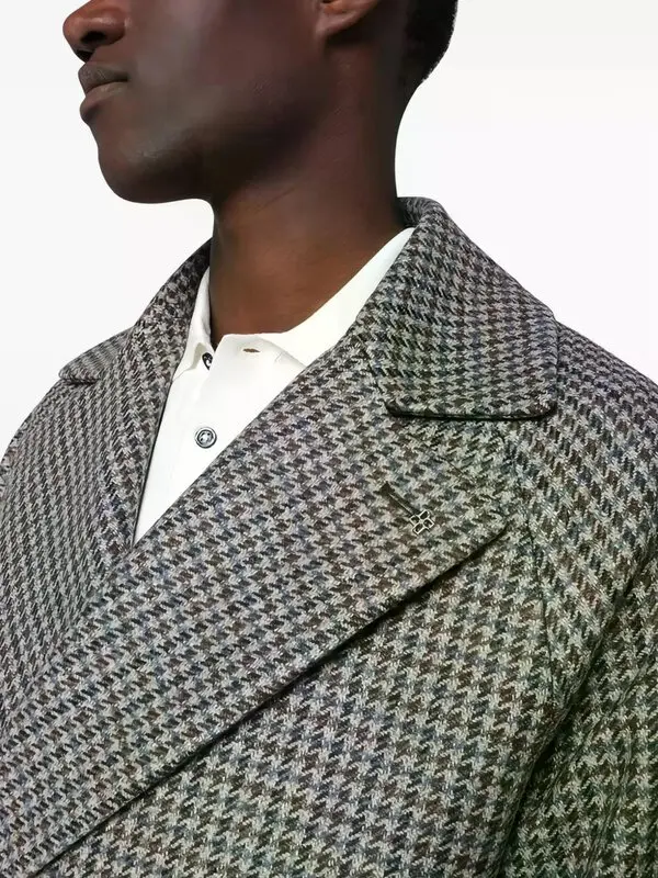 Tagliatore Double-breasted Houndstooth Coat