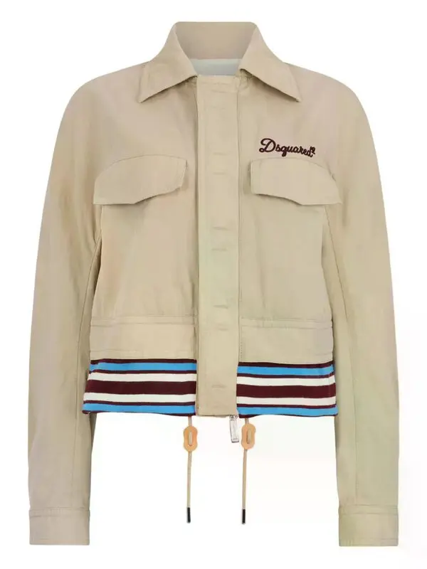 Dsquared2 Striped-detail Logo Jacket