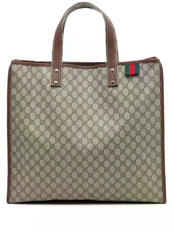 Gucci Large Gg Supreme Web Loop Tote Bag