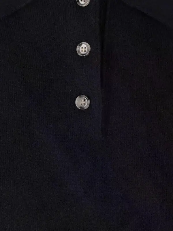 ALLUDE Three-button Polo Shirt - Black