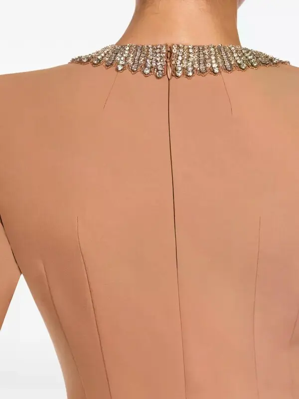 Jenny Packham Cora Collar-embellished Midi Dress
