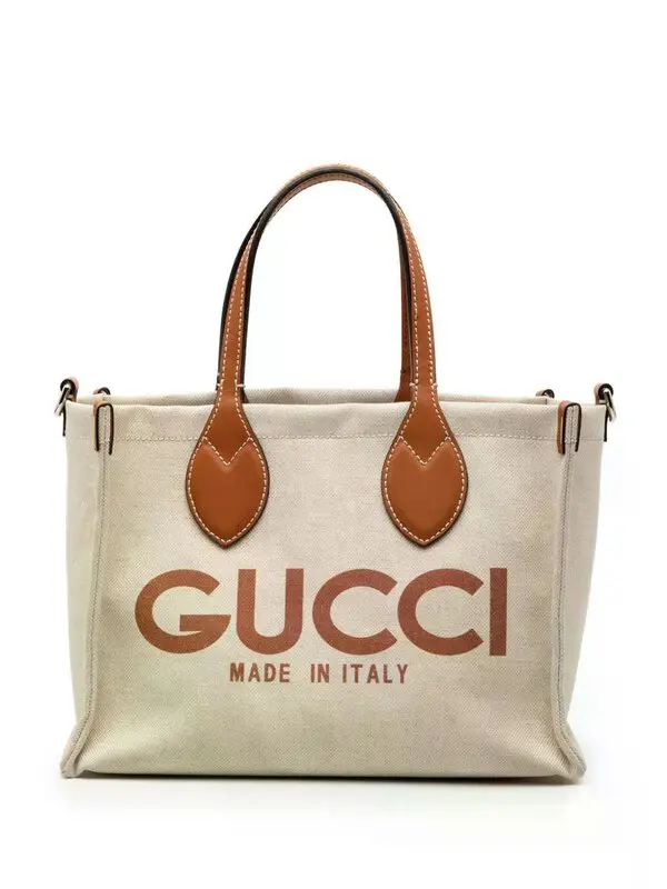Gucci Canvas Logo Tote