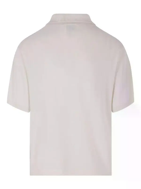 ALLUDE Knitted Three-button Polo Shirt - Neutrals