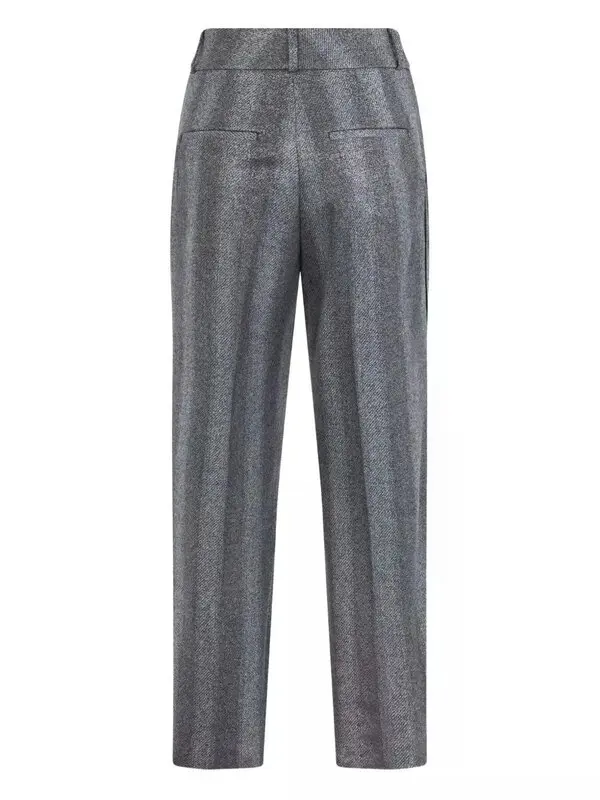 Peserico Belt-loop Herringbone Trousers
