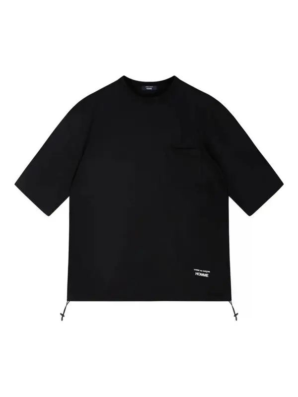 Comme Des Garçons Drawstring-hem T-shirt - Black