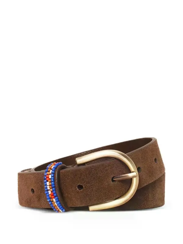 Xirena Beaded Buckle Belt - Brown