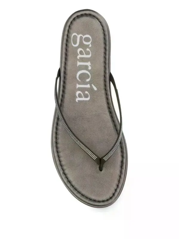 PEDRO GARCIA Embellished Thong Sandals - Grey