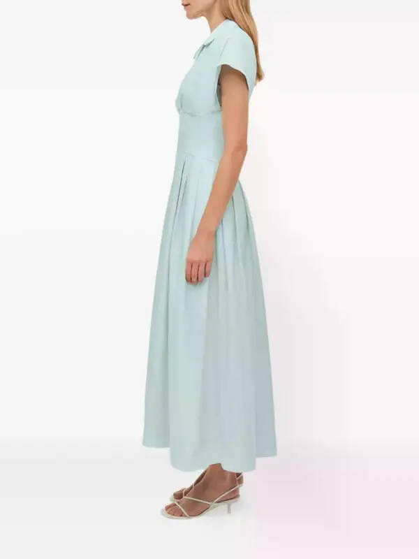 Simkhai Farlow Pleated Midi Dress - Blue