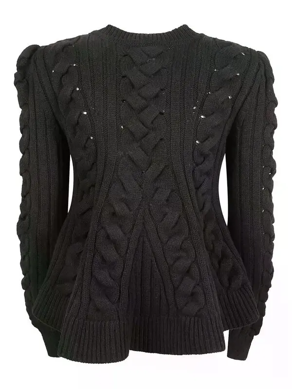 Alexander McQueen Cable-knit Cut-out Sweater